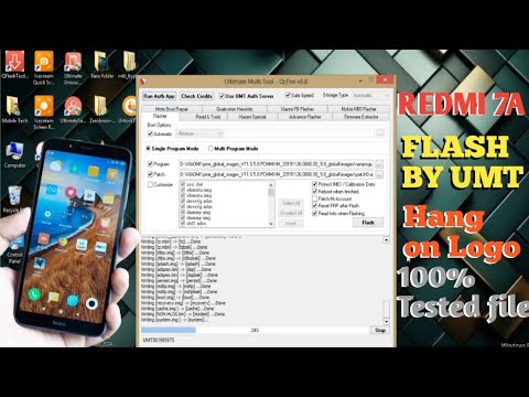 Redmi 7A flash by Umt 100% tested file || Mi 7A hang on logo fix by umt ...