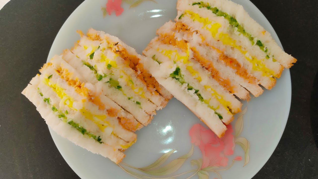 Triple layer sandwich/ easy and tasty / sandwich recipe by Cook with us ...