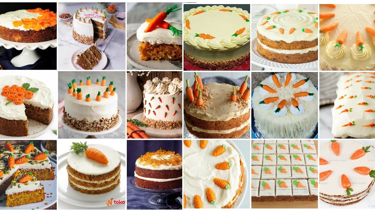 20+ beautiful carrot cake design ideas | cake decoration ideas - YouTube