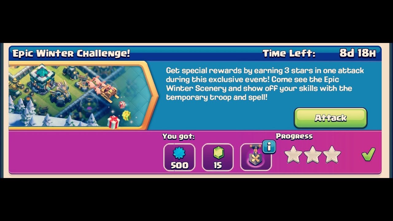 HOW TO WIN EPIC WINTER CHALLENGE EASILY ?? || CLASH OF CLANS ( COC ) 🔥🔥 ...