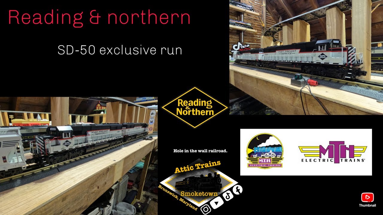 MTH reading & northern sd50 exclusive run - YouTube