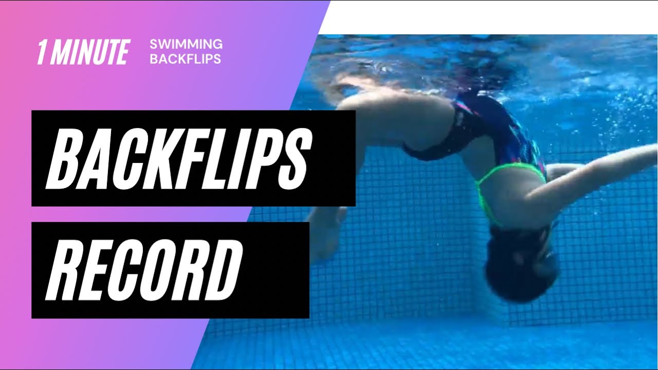 1 minute challenge - swimming backflips record - YouTube