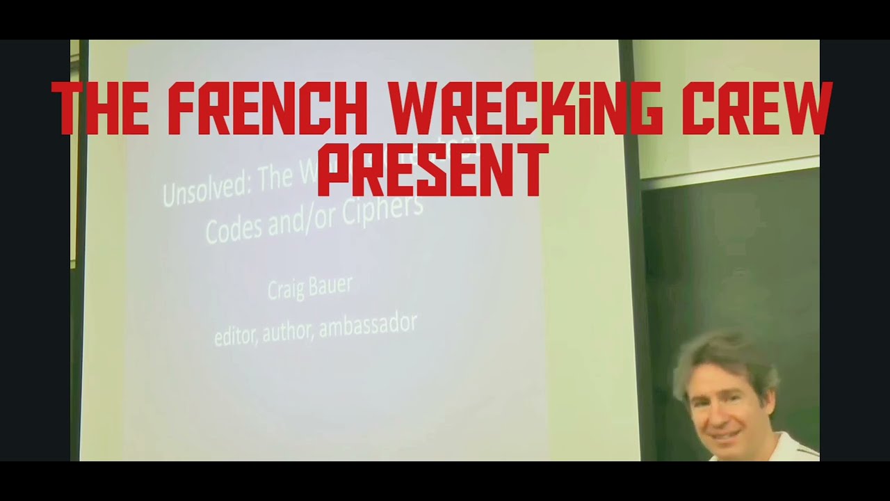 Prof. Craig Bauer on The World's Greatest Unsolved Ciphers (03.24.2013 ...