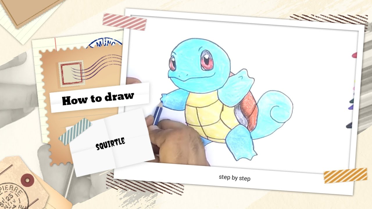 How to Draw Squirtle | Pokemon step by step - YouTube