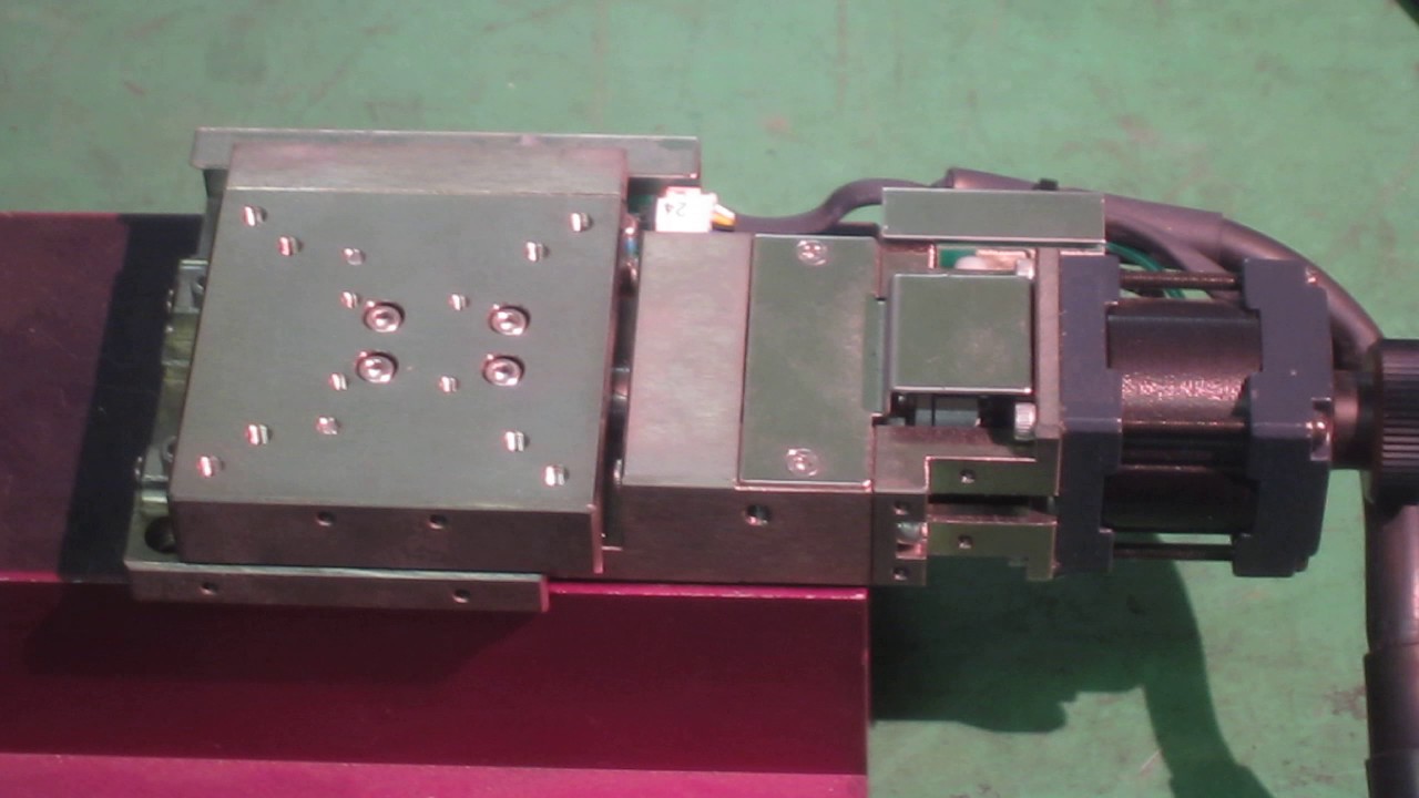 SURUGA SEIKI PG513-R24AG Automatic X axis stage 動作確認 - YouTube