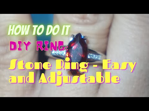 DIY RINGS: STONE RING - EASY & ADJUSTABLE | HOW TO DO IT - YouTube