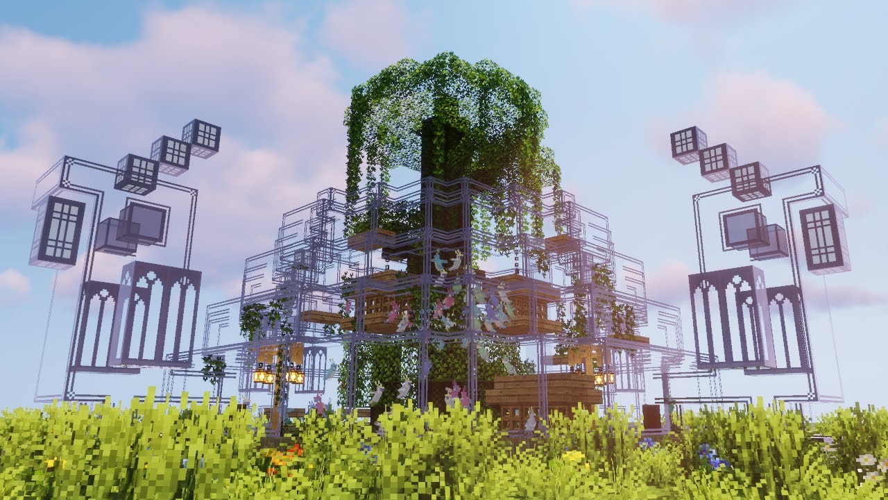 Cómo hacer una aviario en minecraft - YouTube