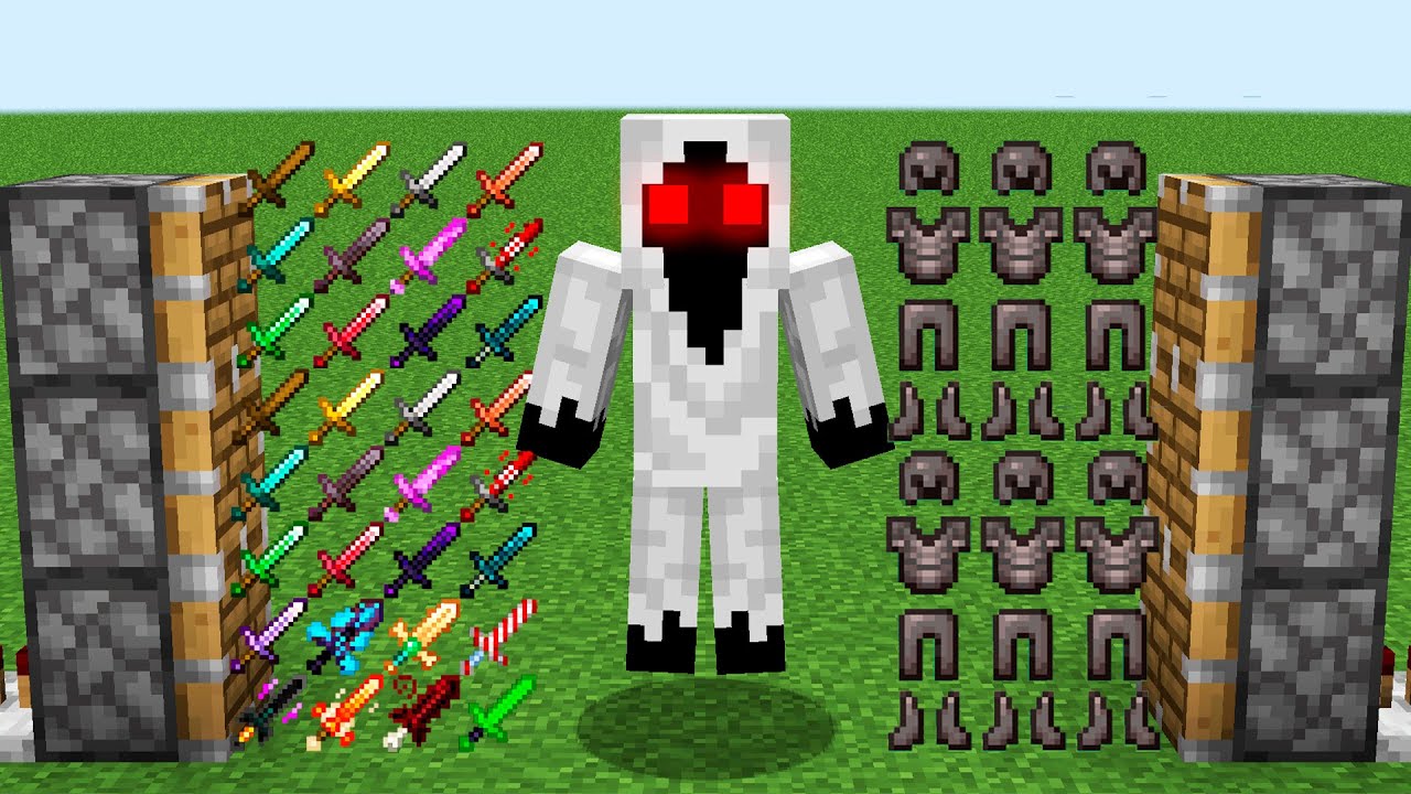 entity 303 and all swords and x999 netherite armors combined - YouTube