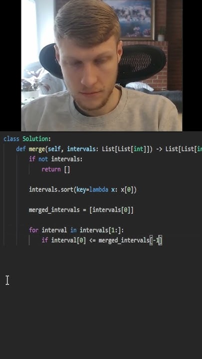 56 Merge Intervals Python Leetcode Solution Youtube