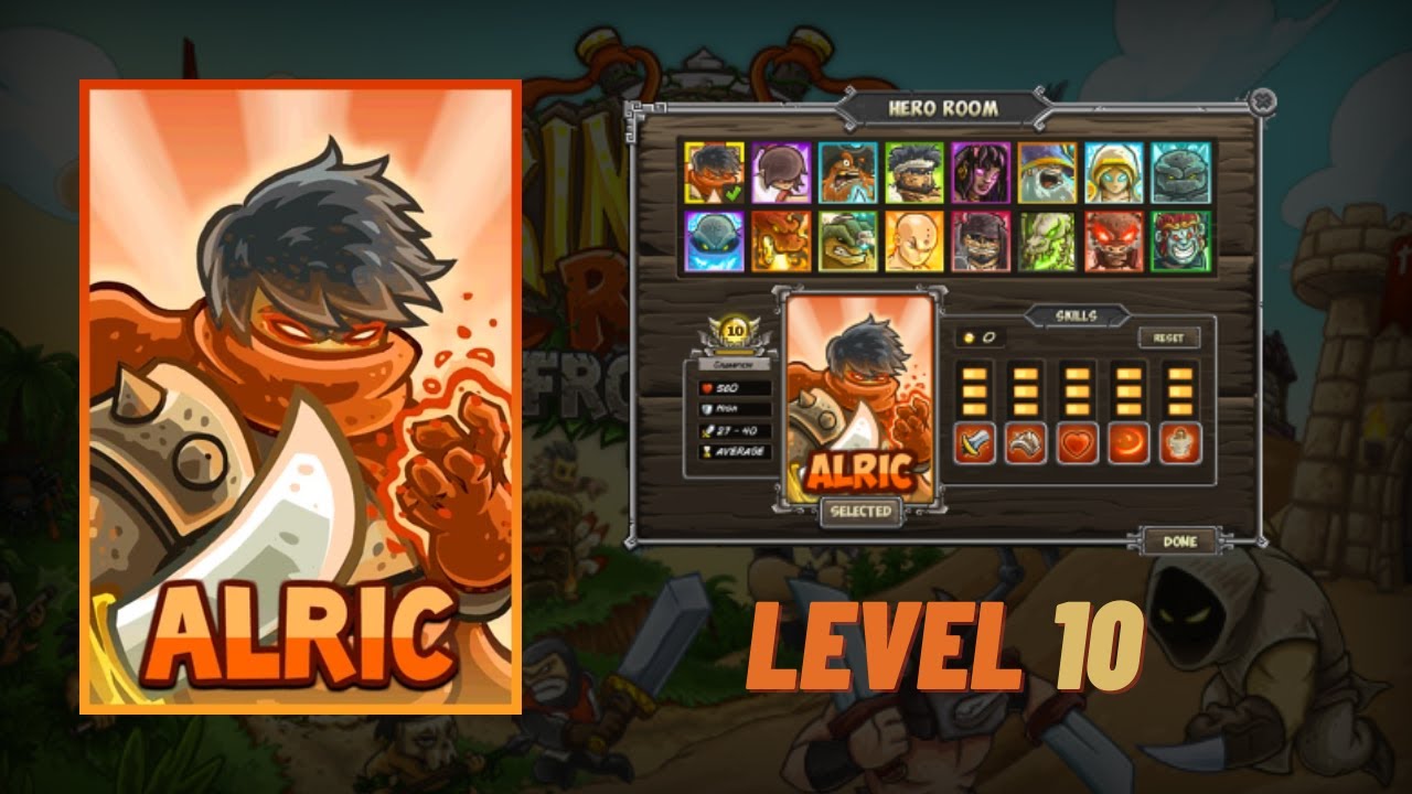Kingdom Rush Frontiers: Hero Room - Alric Max Level - YouTube