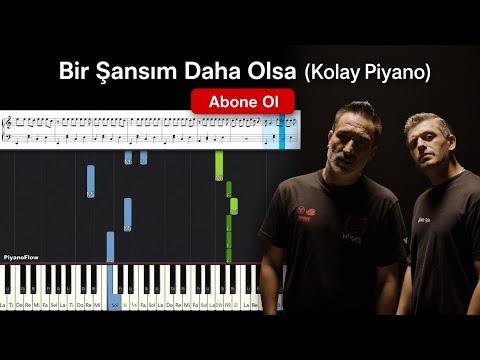 Allame x Sagopa Kajmer - Bir Şansım Daha Olsa | Kolay Piyano (Synthesia)