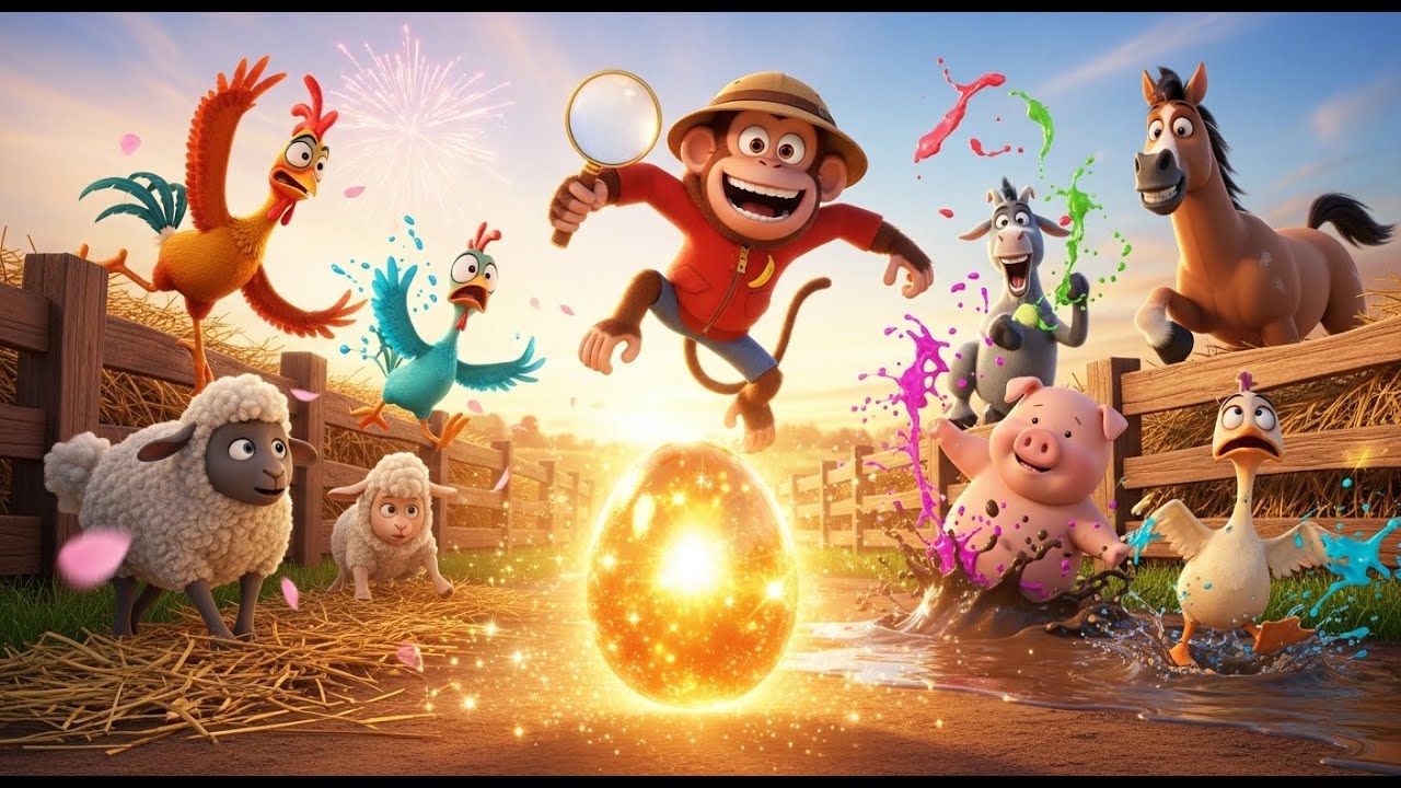The Great Golden Egg Chase! A Hilarious Farm Adventure - YouTube