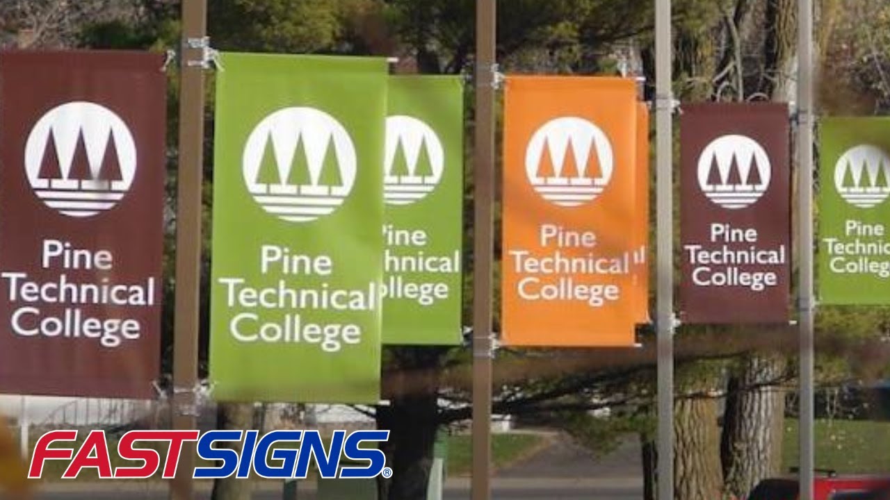 Draw Attention with Custom Flags from FASTSIGNS® - YouTube