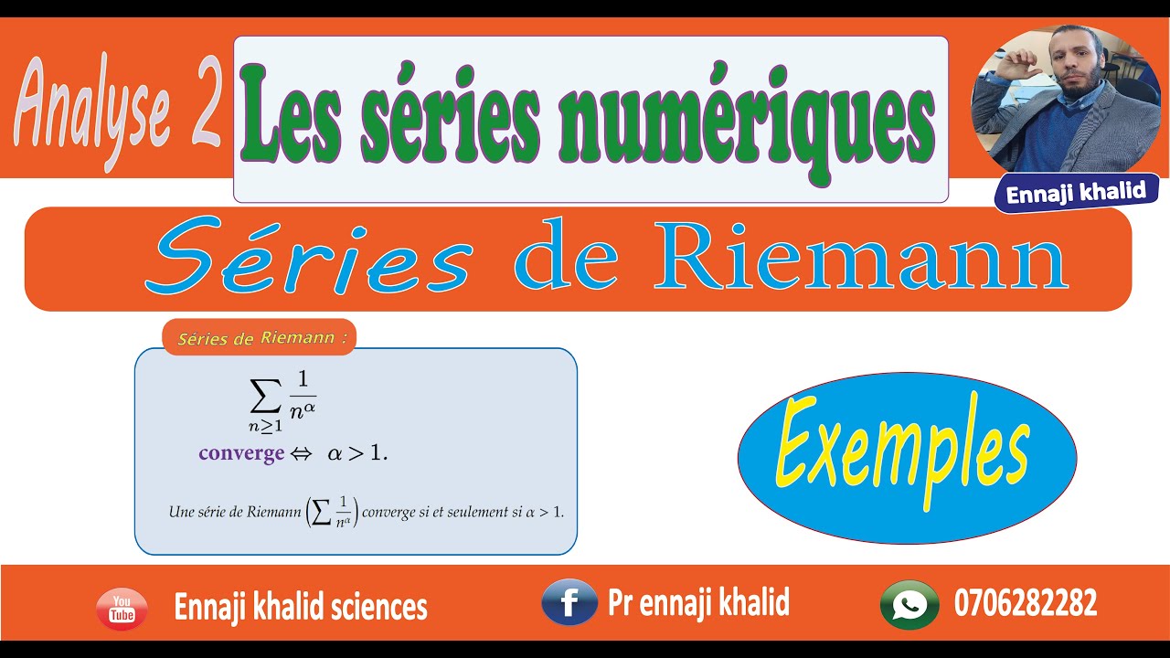 Séries de Riemann cours et exemples - YouTube