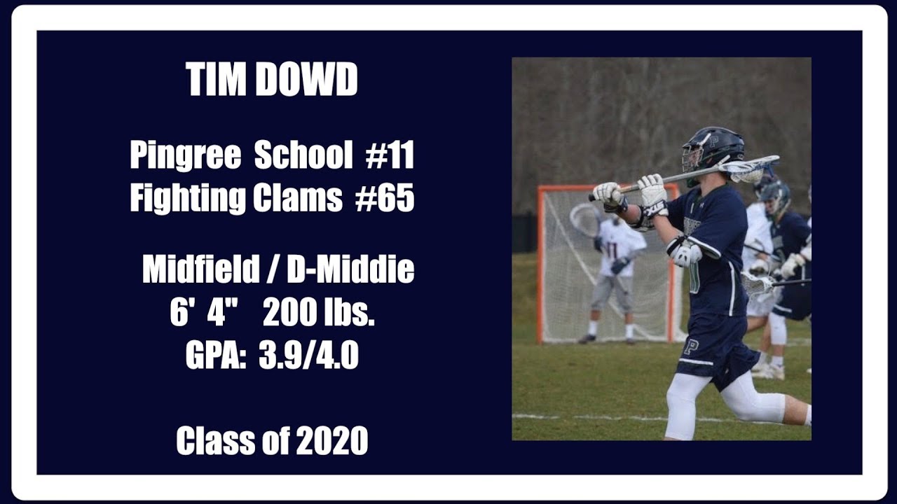 2018 Pingree Lacrosse Tim Dowd Highlights - YouTube