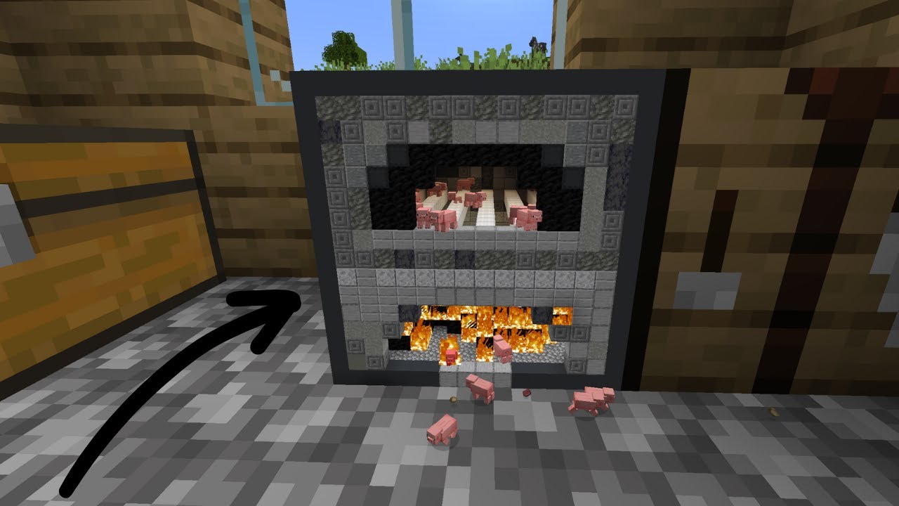 going inside a minecraft furnace! - YouTube