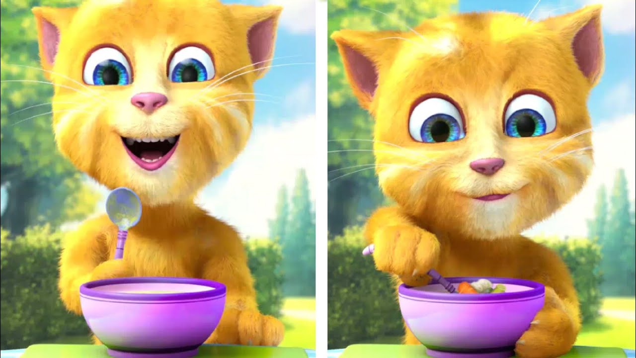 Talking Ginger Eating - YouTube