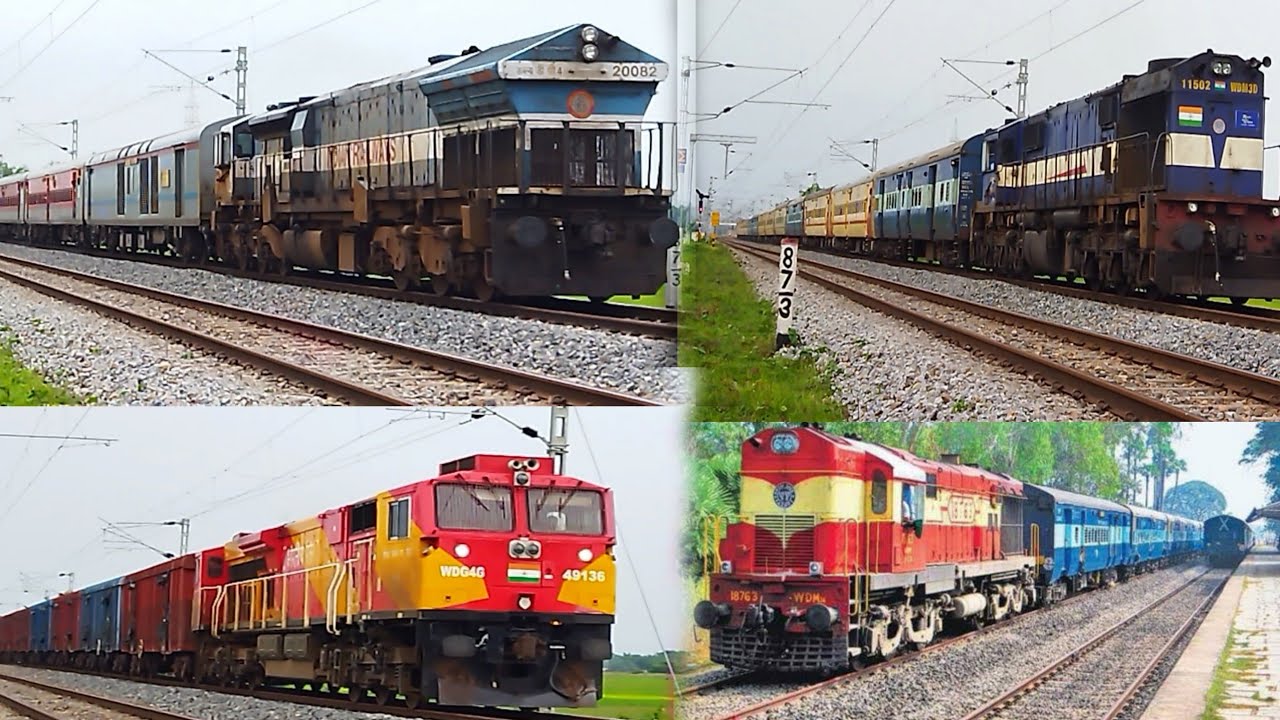 Indian express locomotive /4 high speed locomotive Indian train ...