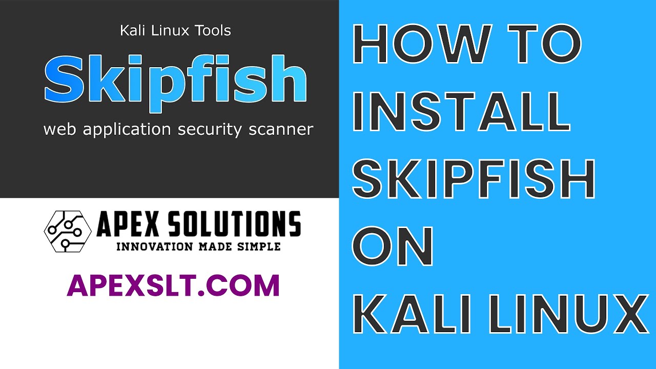 How to install and run your first web scan using Skip fish on Kali ...
