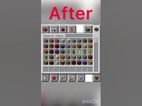Minecraft creative menu before vs after - YouTube