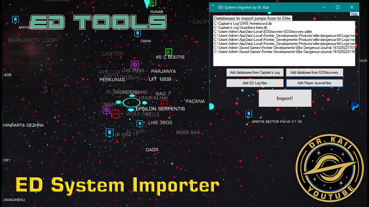 Elite: Dangerous Tools - ED System Importer by Dr. Kaii - YouTube