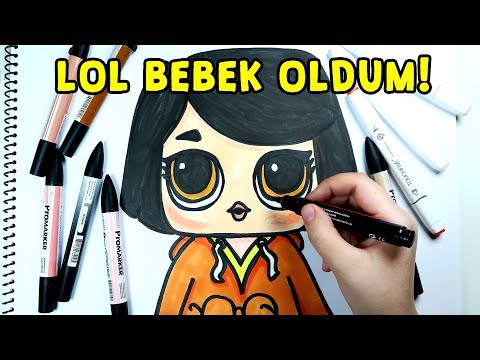 Paint Yourself Challenge LOL Bebek Oldum Kendimi Çizdim Zep'in Oyuncakları