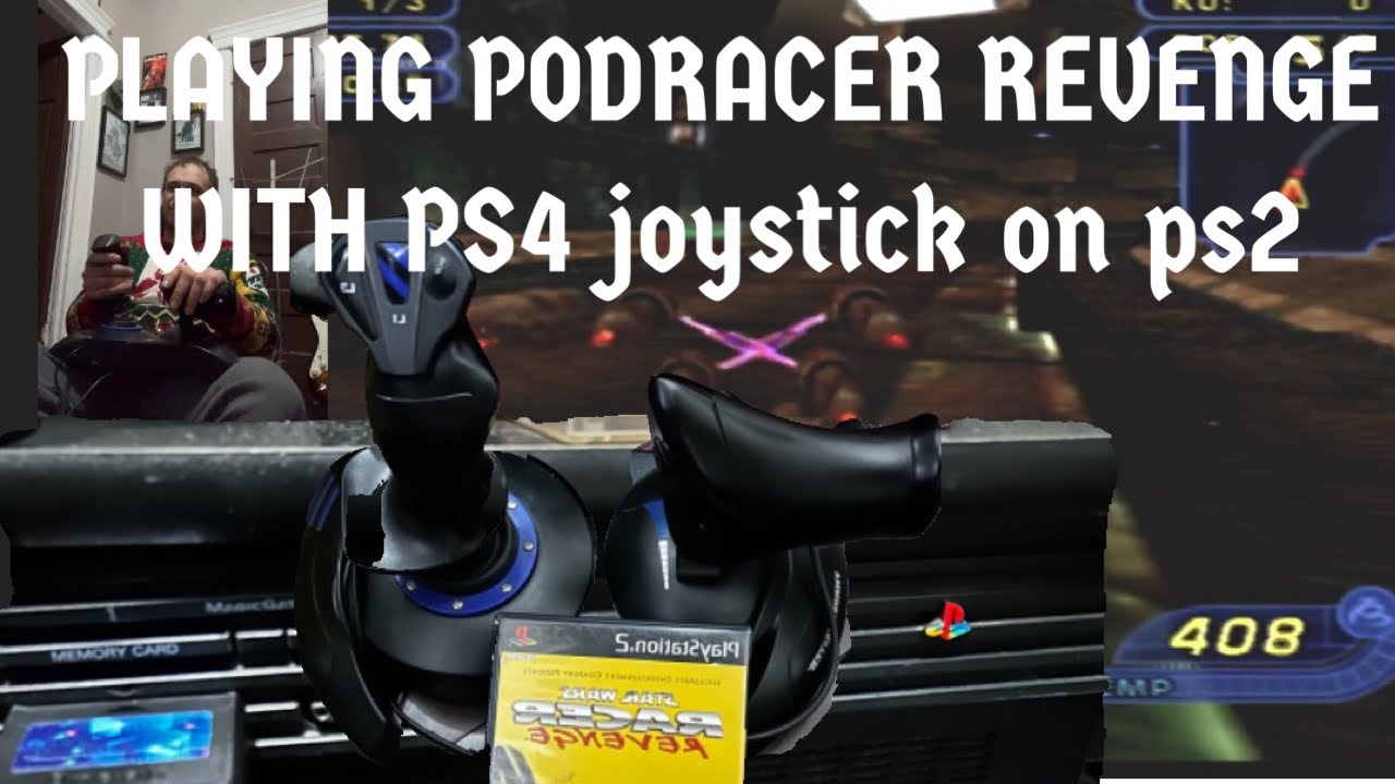 Playing PODRACER revenge with PS4 flight stick with Brook Adapter - YouTube