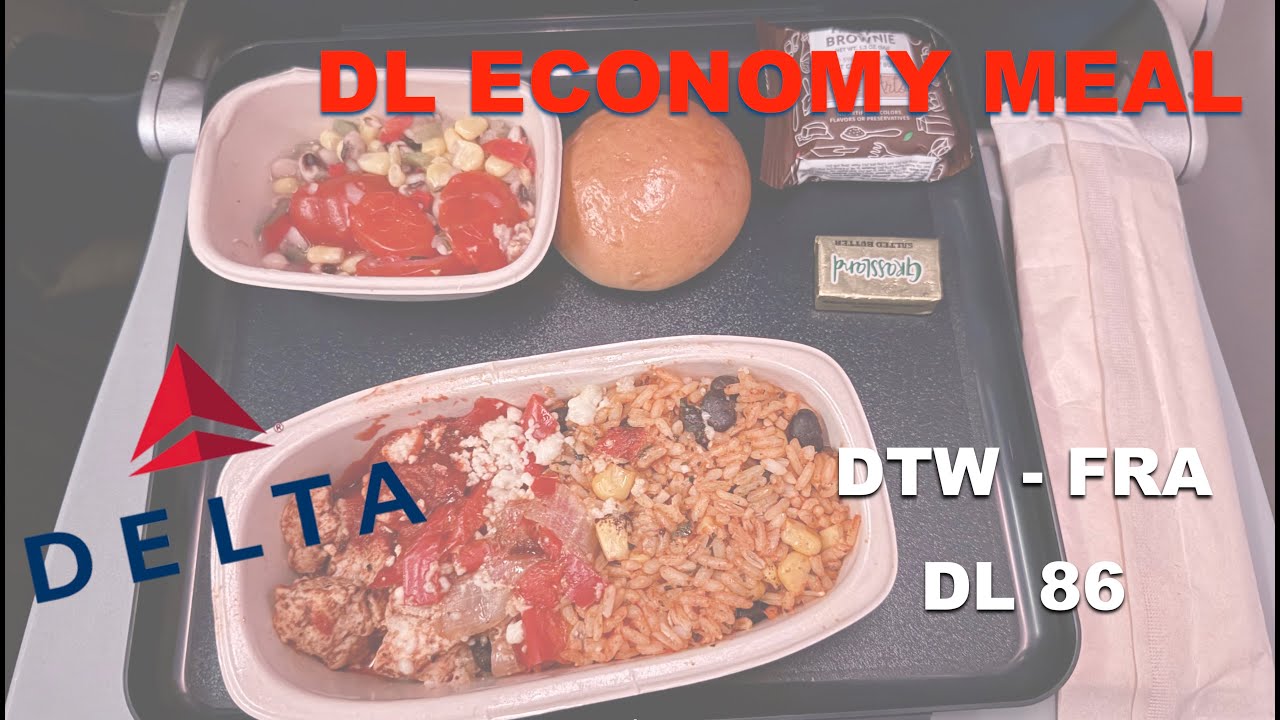 DELTA DTW ️ FRA INFLIGHT MEAL || DL 86 || Travel With Dubs 4K - YouTube