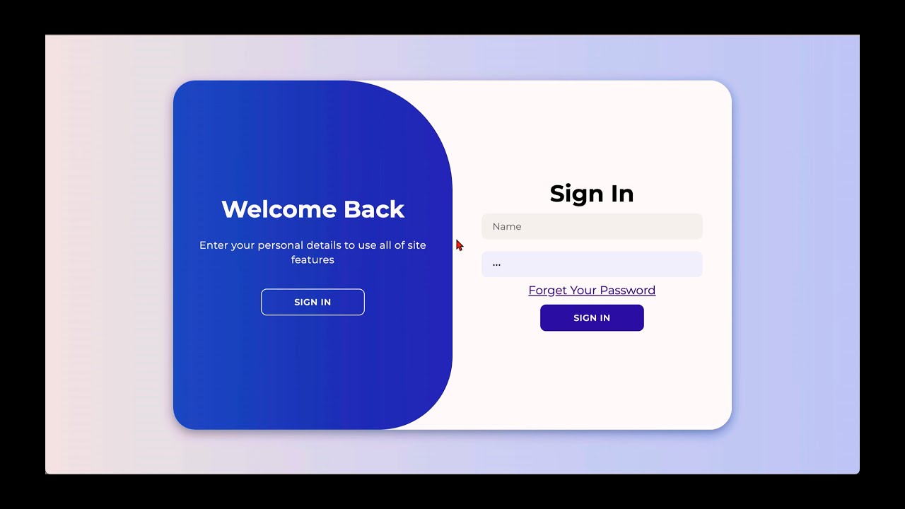 Animated Login Page - YouTube
