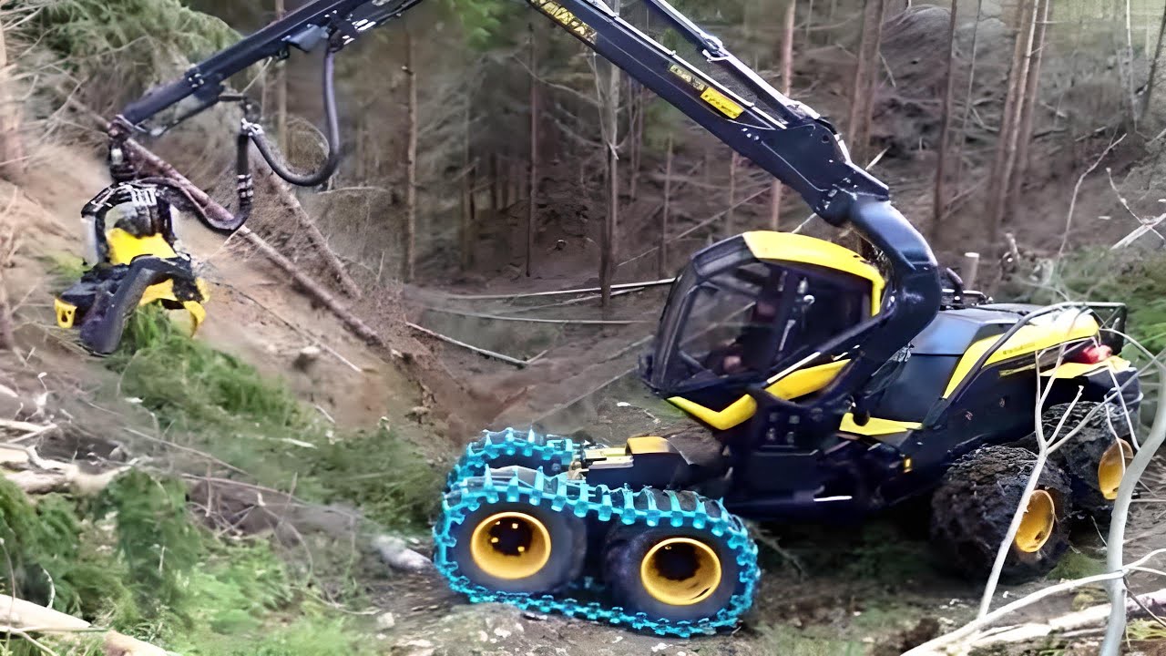 🚩New Ponsse Scorpion King | Cutting Down Trees | Forestry Equipment ...