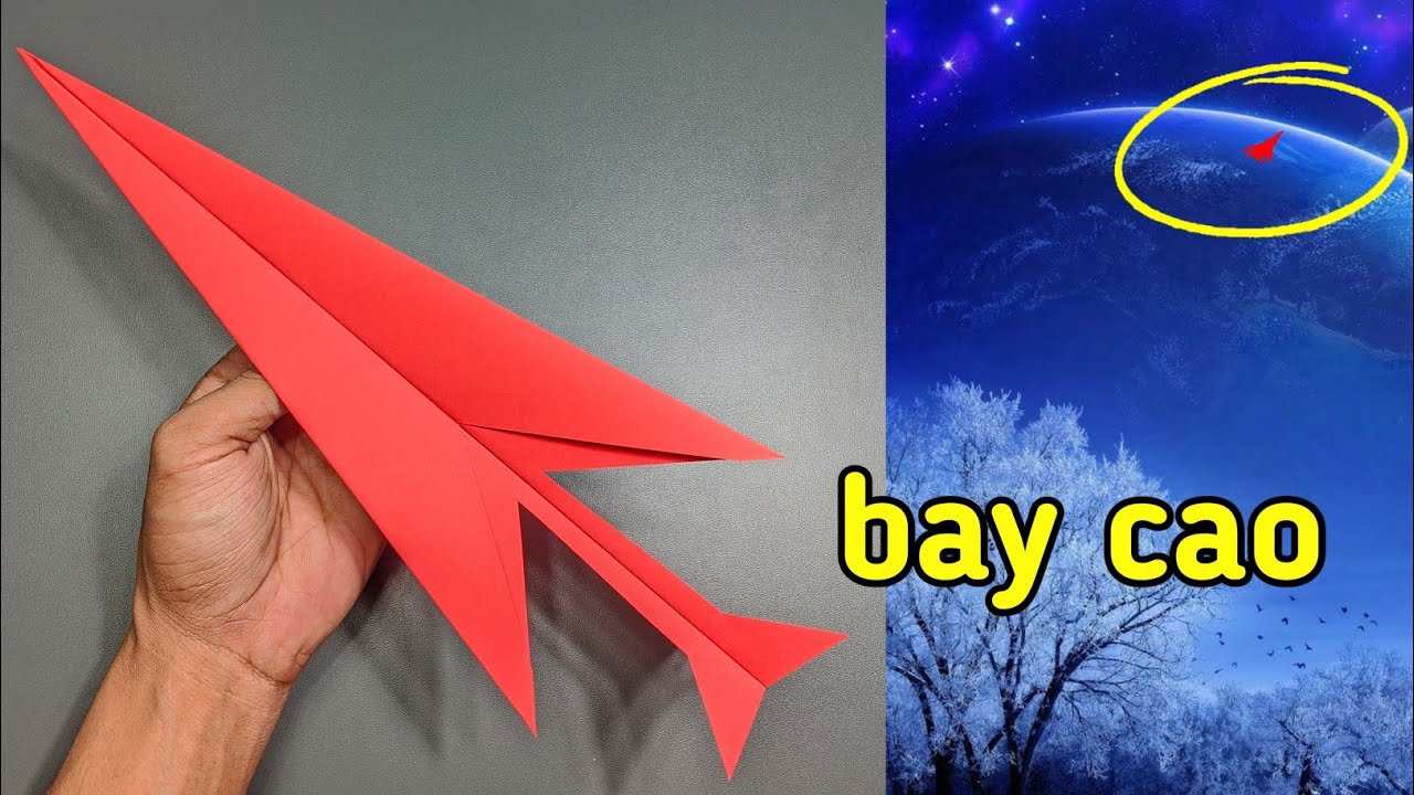 cách làm máy bay giấy bay cao - YouTube