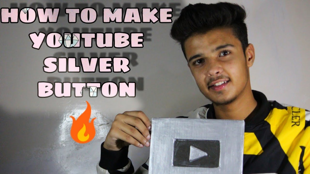 How To Make Youtube Silver Button In Cardboard // Subhani / Noman ...