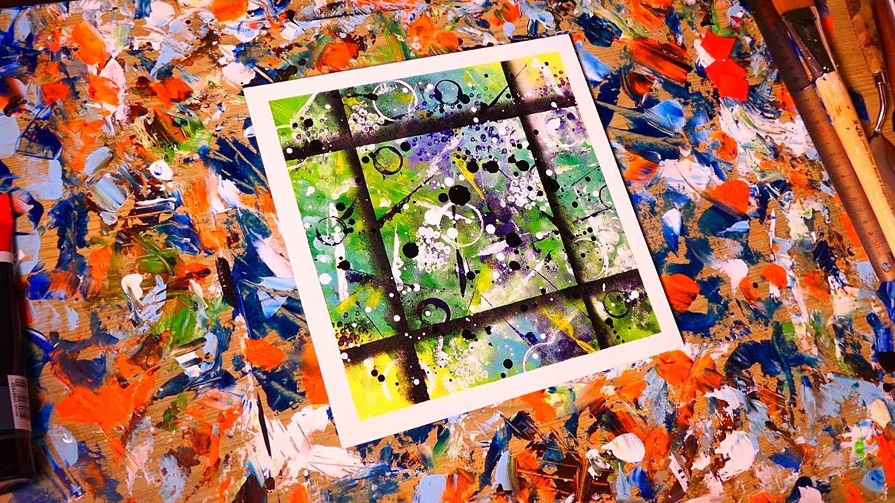 Acrylic Paint Textures Made With Random Tools / Fun With Acrylics ...