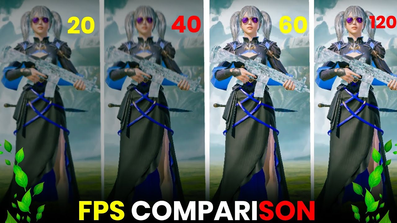 FPS Comparison 😍🔥 | Testing 20 Fps vs 120 Fps with FPS Meter in BGMI ...