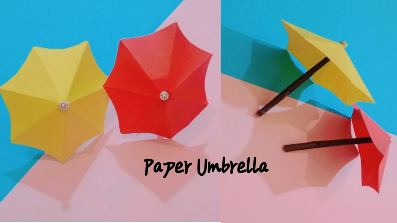 How to make a paper Umbrella | Easy paper crafts DIY craft easy | Paper ...