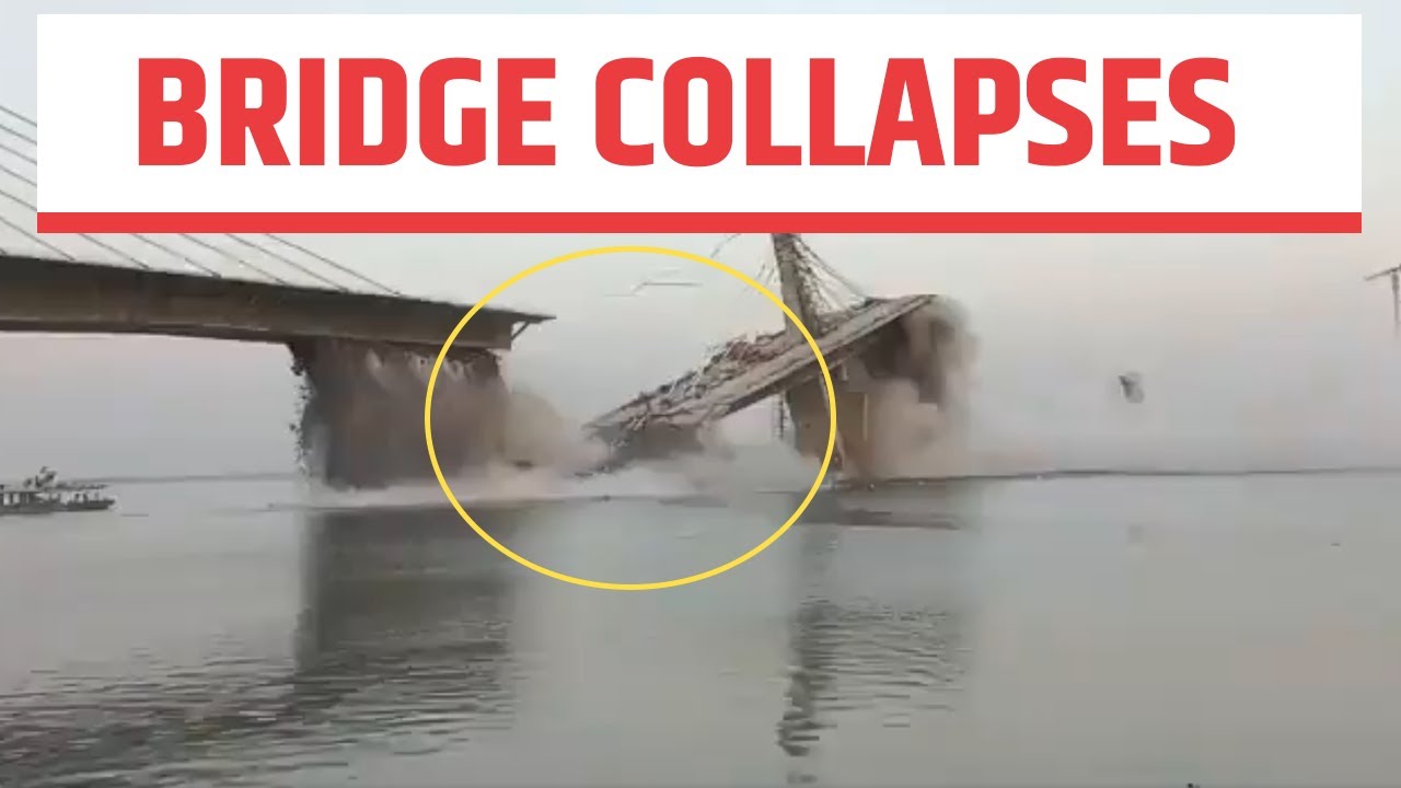 Under construction Aguwani-Sultanganj bridge in Bihar Bhagalpur ...