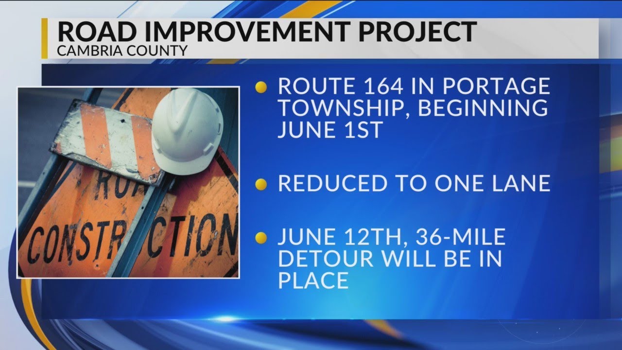 Improvement work on Route 164 to start in Cambria County - YouTube