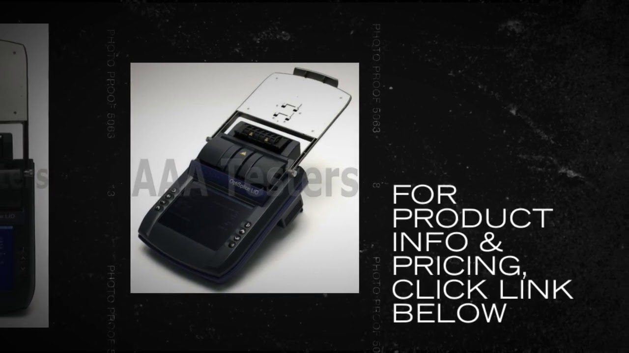 Corning OptiSplice LID Fiber Fusion Splicer - YouTube