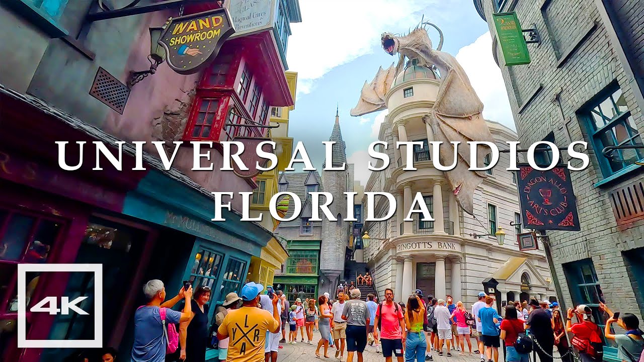 Universal Studios Florida ☁️ Walking on a cloudy day | 4K HDR 60fps ...