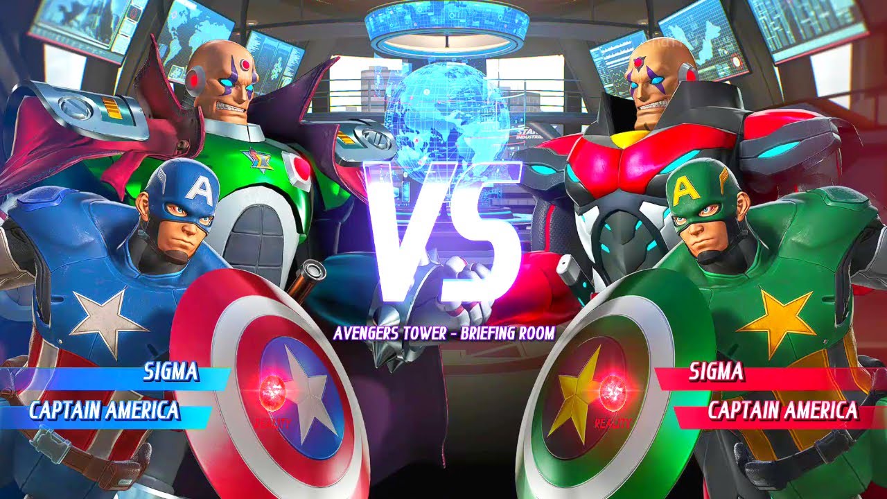 Sigma & Captain America VS Red Sigma Green Captain America - Hardest AI ...