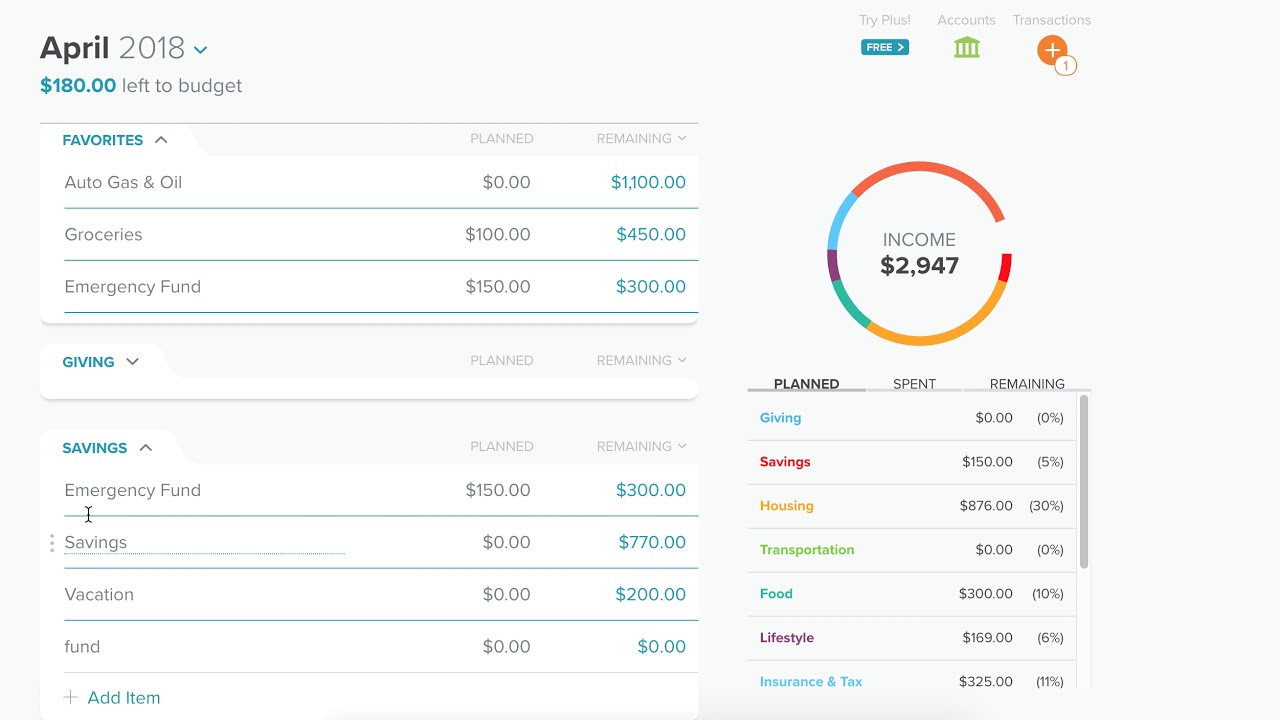 EveryDollar Tutorial: Adding a Buffer to Your Bank Account - YouTube