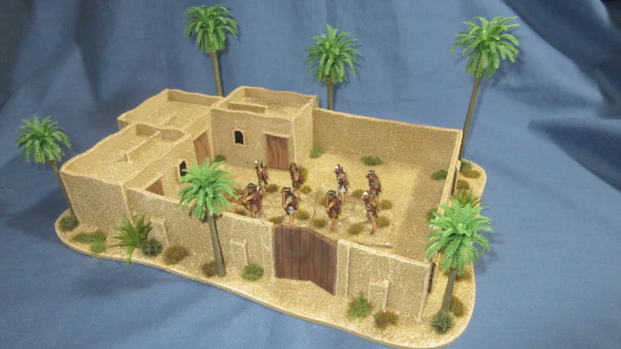 #441 28mm Arab Middle east Biblical, small walled dwelling compound ...