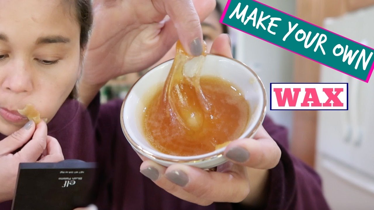 WHANT TO KNOW HOW i MAKE MY OWN WAX ? WAXiNG MY FACE : MaryAnn.A - YouTube