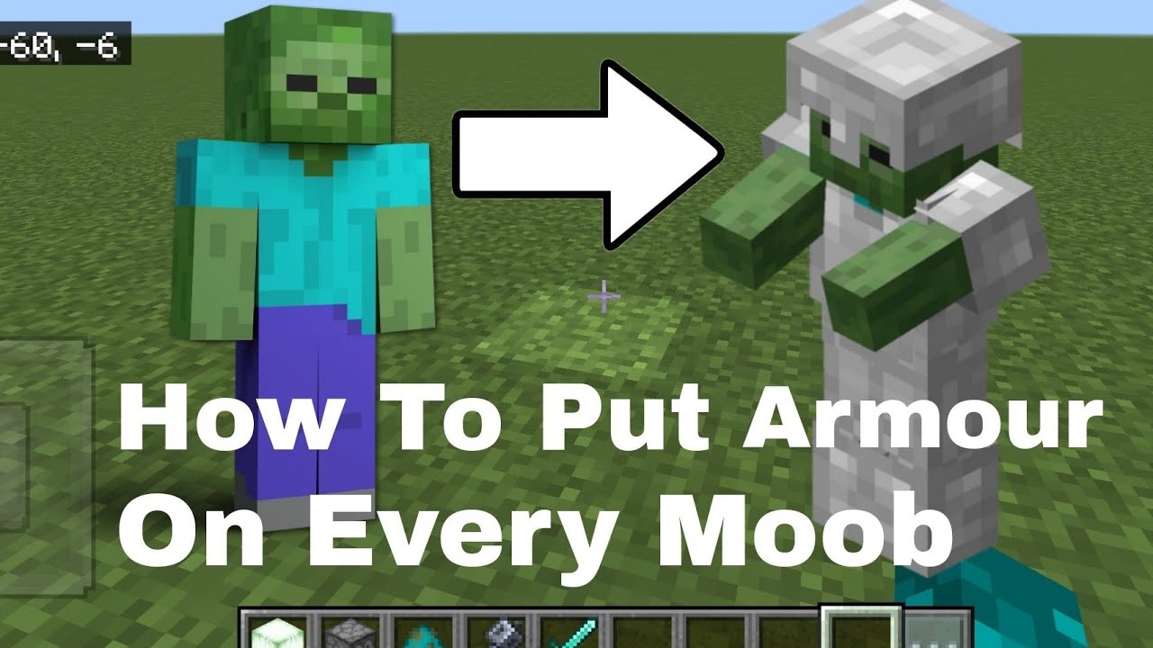 how to put armour on zombies in minecraft | zombie ko armour kaise ...