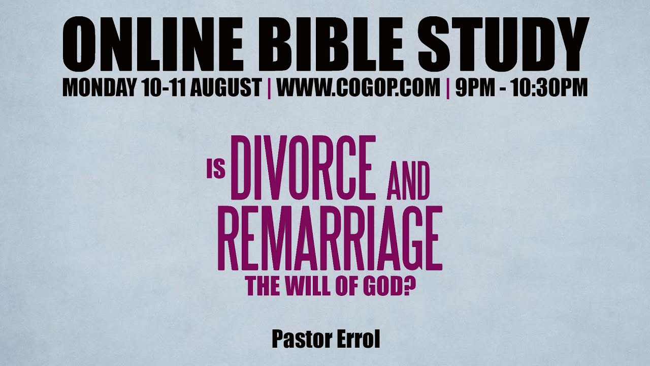Is Divorce And Remarriage The Will Of God YouTube