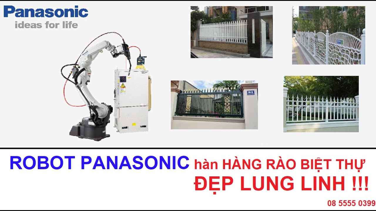 Robot hàn hàng rào - Robot hàn Panasonic - SIÊU PHẨM chạy trên ray hàn ...