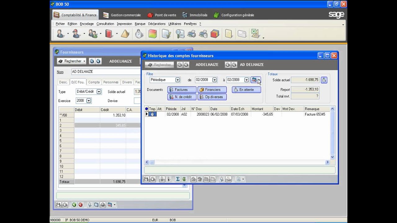Sage BOB 50, Comptabilité & Finance - YouTube