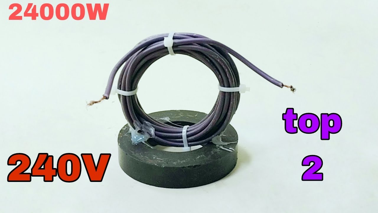 Top2 I turn copper coil idea into how to make 240V 24000W free ...