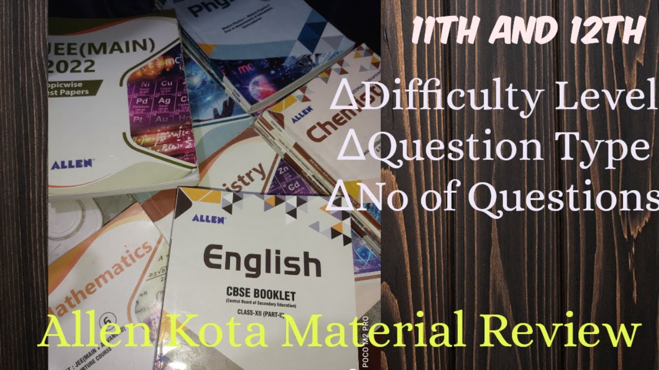 Allen Kota Class 11 and 12 Study Package Detailed Review||IIT JEE ...