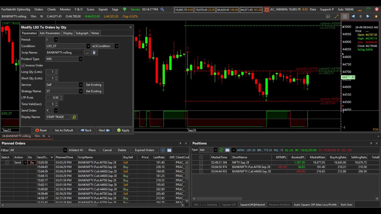 Option Strategy Execution With FoxTrader Software | Semi Algo Execution ...